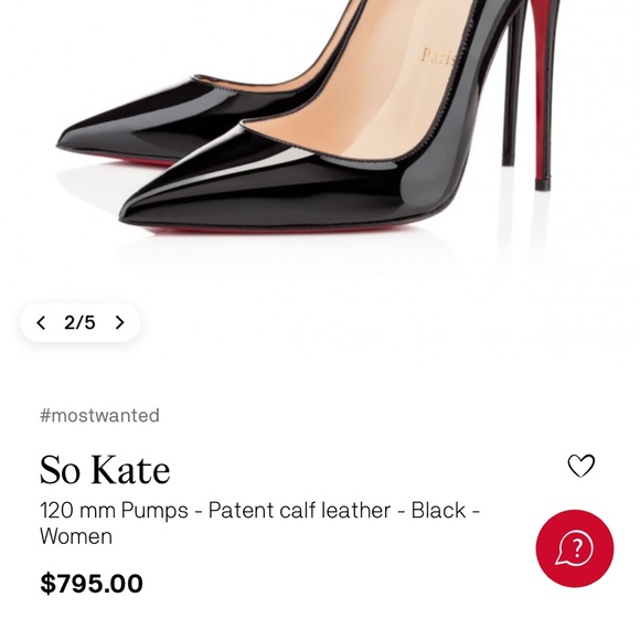 Christian Louboutin | Shoes | Christian Louboutin So Kate Black Patent ...